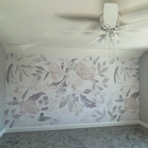 AILEEN Border Frame Nursery Decor Watercolor Flowers Pink Blue | Etsy