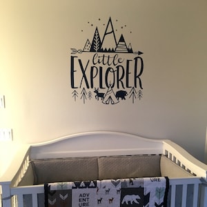 Little Explorer Wall Decal Nursery Decal Wall Quote Little | Etsy