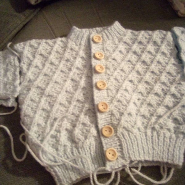 Baby Knitting Pattern, Size 16 to 22 Inch Chest, Instant Download Pdf ...