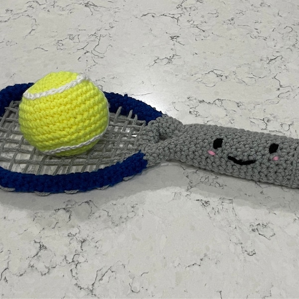 Tennis Racket & Ball Crochet PATTERN ONLY Pdf DOWNLOAD! Amigurumi ...