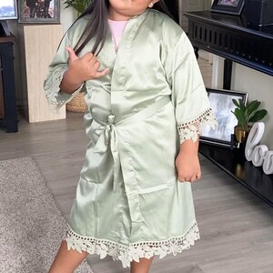 HUNTER GREEN Lace Bridal Robes / Forest Green Robe / - Etsy