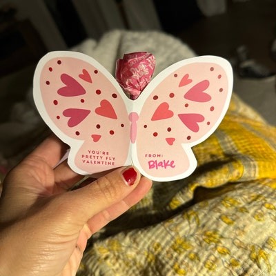 Kids Classroom Valentine: Butterfly Valentine, Lollipop Valentine ...