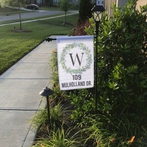 Address Garden Flag Address Garden Flag Personalized - Etsy