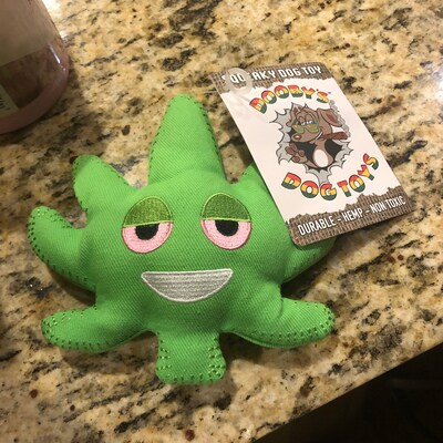 Dooby's weed Leaf Emoji Hemp Dog Toy - Etsy