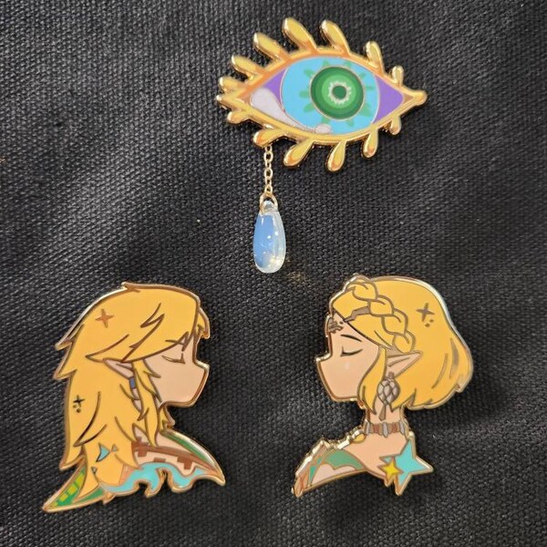 Totk Link And Zelda Hard Enamel Pin Loz Pins Pin Collection Etsy