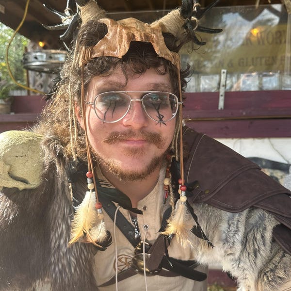 Pagan Ritual Skull Headdress, Samhain Witch Gaelic Festival Skull Crown ...