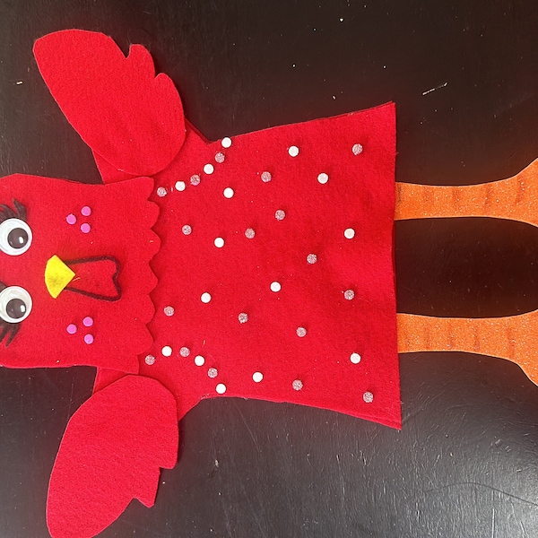Chicken Hand Puppet Pattern, PDF Pattern for Hand Puppet, Puppet Sewing ...