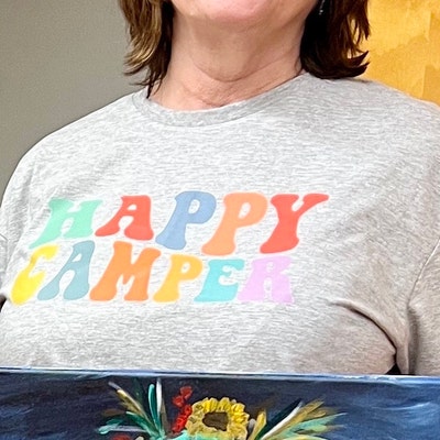 Happy Camper Sweathirt, Happy Camper Shirt, Camping Tee, Happy Camper T-shirt, Camp Lover Gift ...