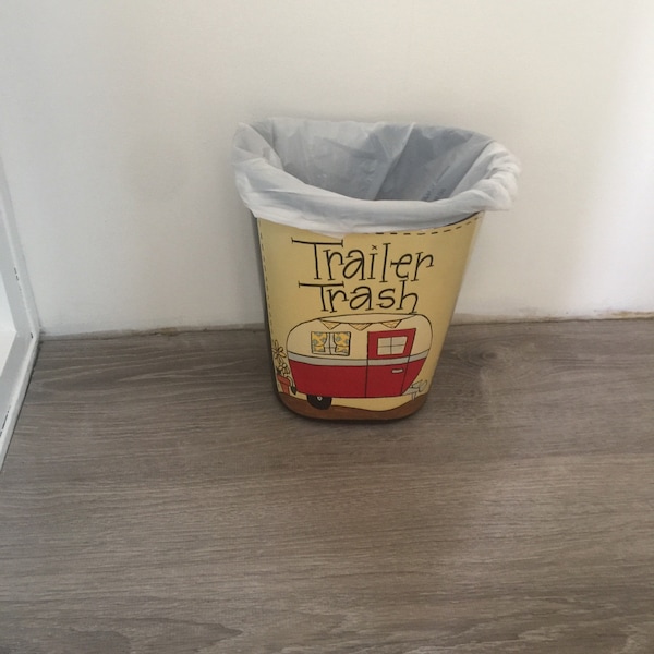 Trailer Trash Can, Small Trailer Trash Can, Camper Decor, Trailer Decor ...