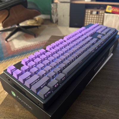 Gradient Purple Side-printed Keycap Set, OEM Profile, Shine-through ...