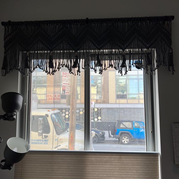 Macrame Window Valance, Wall Hanging, Bead Curtain - Etsy