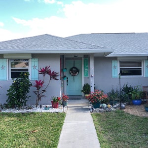 Exterior Palm Tree Shutter Made of Pine Perfect for Your | Etsy