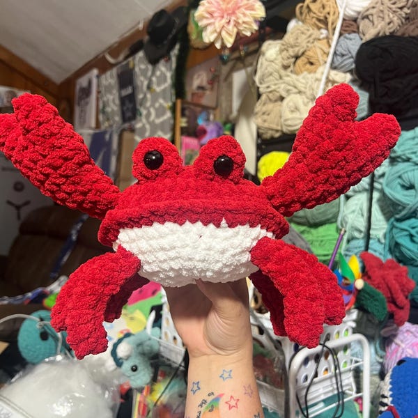 NO-SEW Crab Plush Crochet PATTERN - Etsy