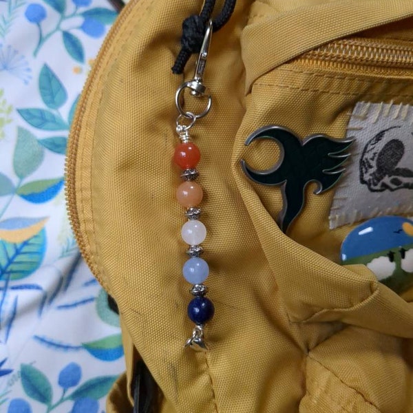 Aroace Pride Flag Beaded Gemstone Keychain - Etsy