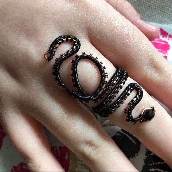 Green Snake Ring - Etsy