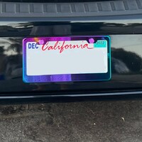 Electroplating Neon Chrome Rainbow Stainless Steel License Plate Frame ...
