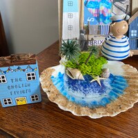 Scallop Shell Bunting Garland & Twine Hand Painted Collected From Devon ...