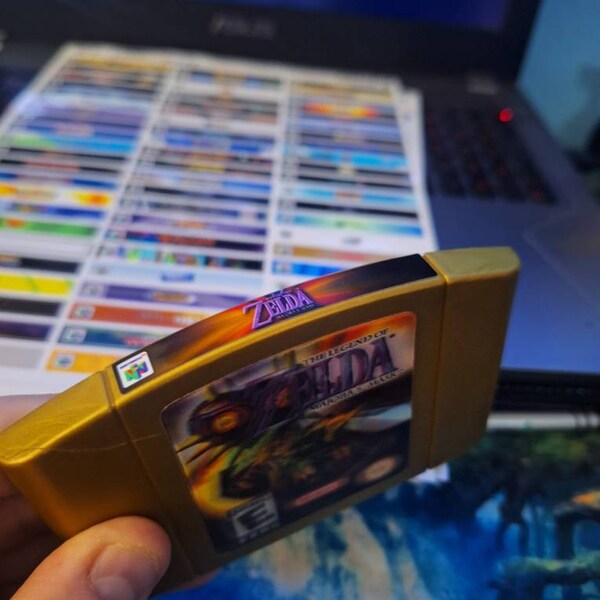 Japanese N64 Cartridge Top End Labels - All 198 Japanese Labels + 24 ...
