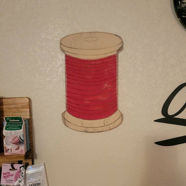 Sewing Room Decor Spool of Thread Craft Room Decor Sewing Decor ...