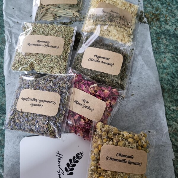 Single Herbs Packs: Rose, Lavender, Loose Herbs Bags, Herbal Set ...