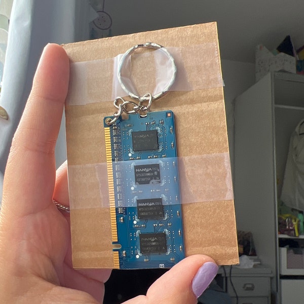 Upcycled Computer Keyring, Processor, RAM Keyring, Christmas Gift ...