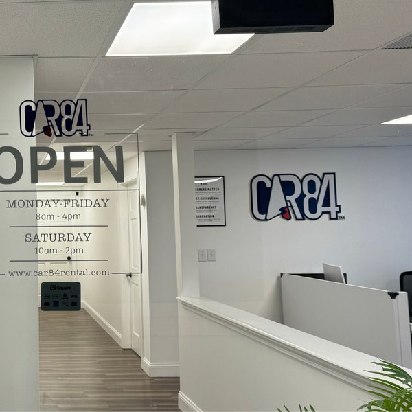 Hours Decal Custom Business Hours Decals Store Hours Vinyl Decal Custom ...