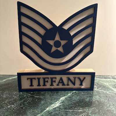 USAF Self Standing Rank Name Plate United States Air Force Self ...