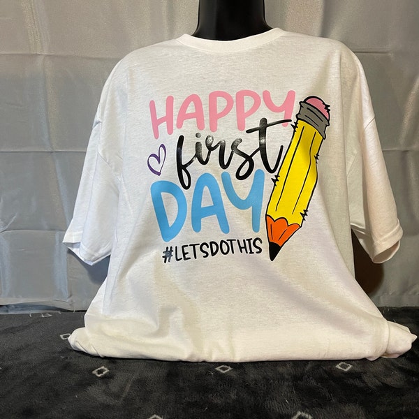 Happy First Day Svg, Lets Do This, Back to School Svg, Teacher Life ...