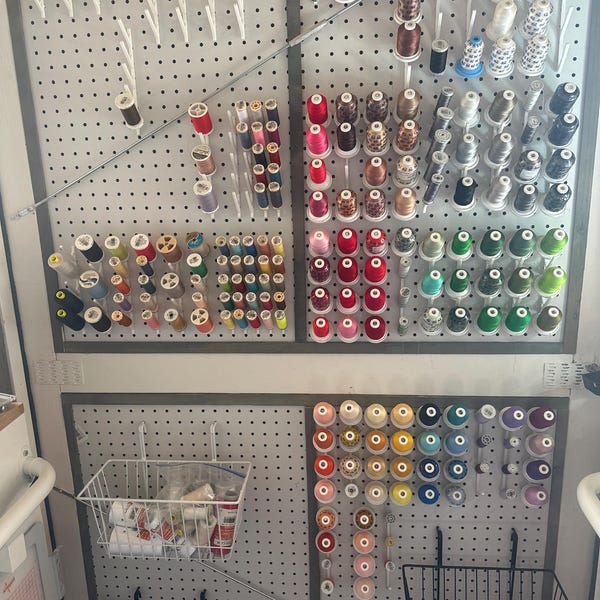 Pegboard Thread Spool Holder: Sewing & Embroidery Storage (set of 5/10 ...
