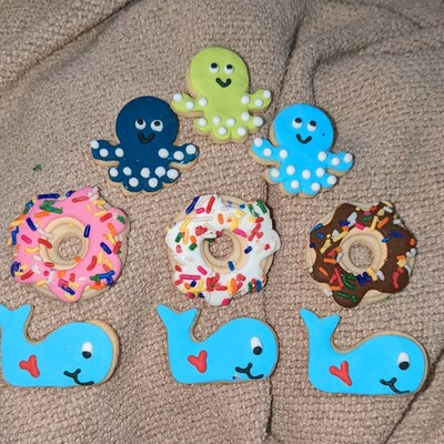 Octopus Sugar Cookies Mini Cookies Nautical Cookies - Etsy
