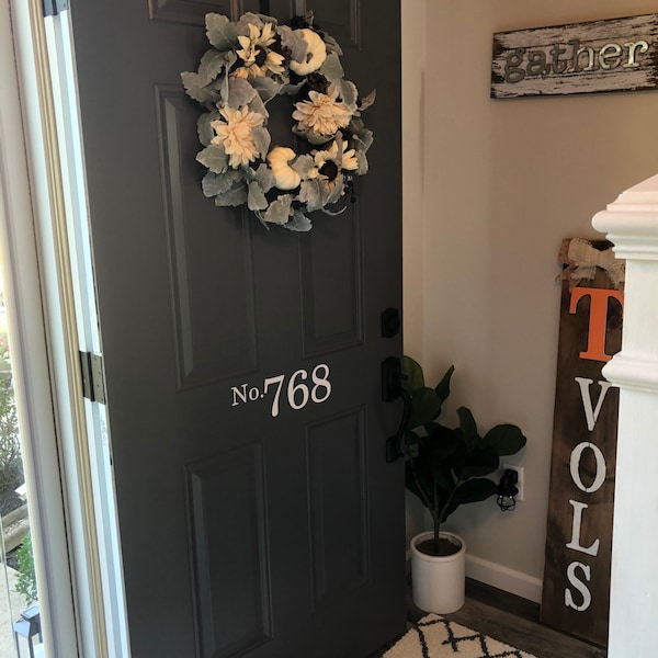Vinyl House Numbers Front Door Decal, Address Numbers for Front Porch ...