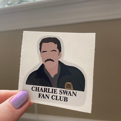 Twilight Charlie Swan Fan Club Die Cut Glossy Sticker, Die Cut Twilight ...