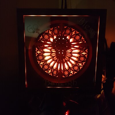 Gothic Cross Paper Light Box Template, Shadow Box Template, Shadow Box ...