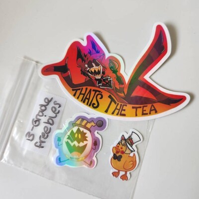 Lucifer Hazbin Hotel Handmade Stickers Die Cut Sparkle Laminate ...