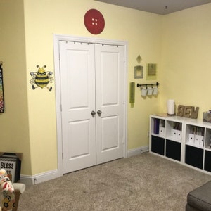 Giant Button Wooden Sewing Room Decor Wooden Button Seamstress Gift ...