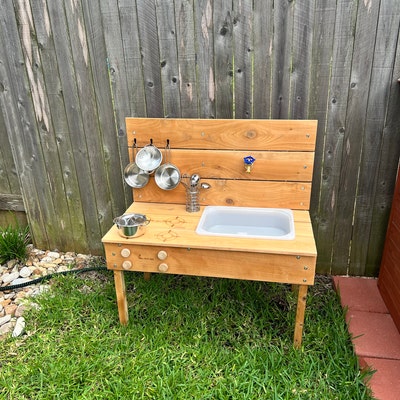 Mud Kitchen, Water Sand Table, Sensory Table, Ikea Flisat, Ikea Trofast ...