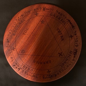 Trithemius Table of Practice 9 Engraved, Solid Wood English Archangels ...