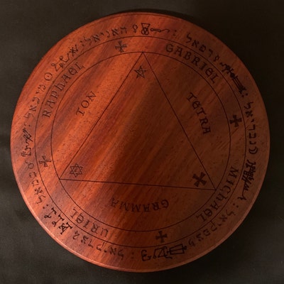Trithemius Table of Practice 9 Engraved, Solid Wood English Archangels ...