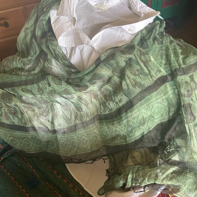 Poetry in Motion Ajrakh Natural Dyed Silk Scarf - Etsy