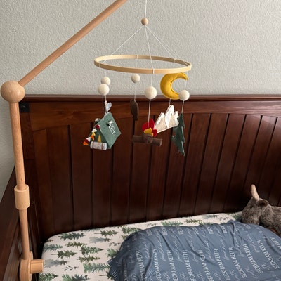 Giraffe Stroller Hanger With Wooden Beads,safari Stroller Mobile,baby ...