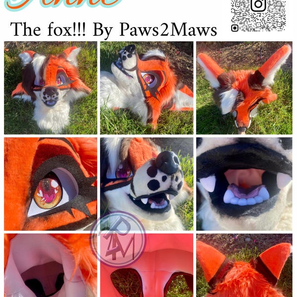 Fursuit Sewing Pattern - 2 Ear PDF Bundle Floppy Puppy Dog Canine Ears 3 Flop Styles Full ...