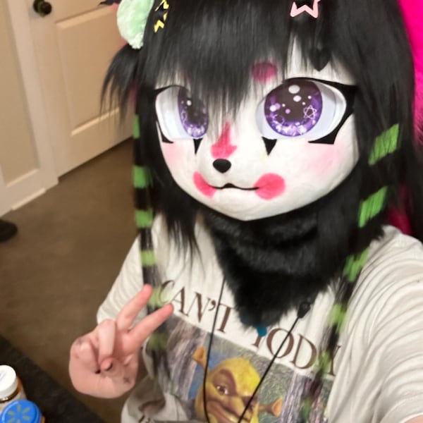 Custom Scene Kid Raccoon Tail Hair Extension - Etsy