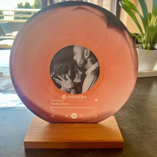 Personalized Vinyl Record With Photo - Acrylic Song Plaque ...