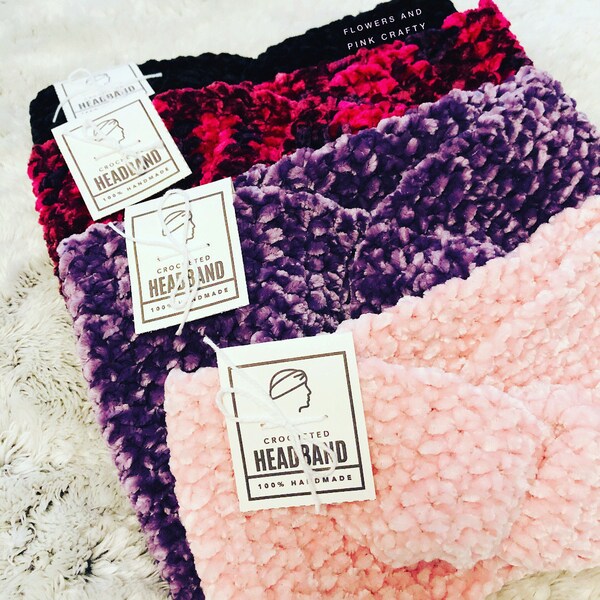 Printable Headband & Earwarmer Tags: DIY Fold-over Labels (PDF Download ...