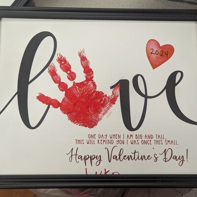 PRINTABLE Valentines Day Handprint Art Craft for Kids, Keepsake Art ...