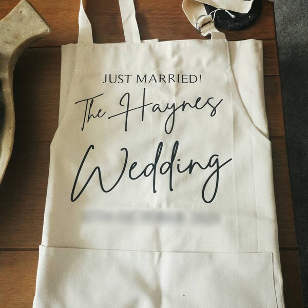 Personalised Wedding Apron, Bride Wedding Apron, Wedding Dress Apron ...