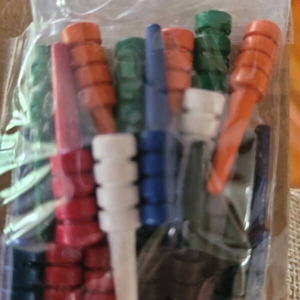 Cribbage Pegs - Set of 18 - Wooden Hardwood - Cribbage Board - Colored ...