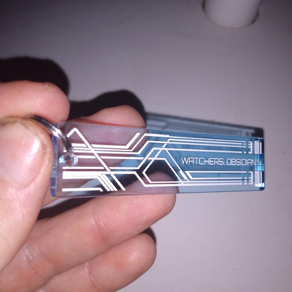 Cyberpunk Glow Pendant: Black Light Reactive Acrylic - Etsy