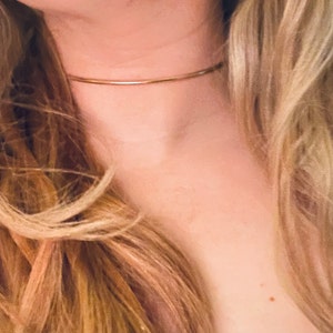 Gold Neck Cuff, Neck Collar, Open Neck Choker, Gold Metal Choker ...