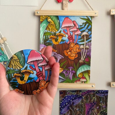 Cosy Frog in a Sweater Cottagecore Wildlife Reptiles Wooden Pin Gift ...